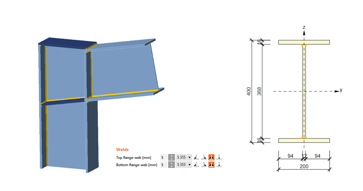 Weld / Welds in IDEA StatiCa | IDEA StatiCa